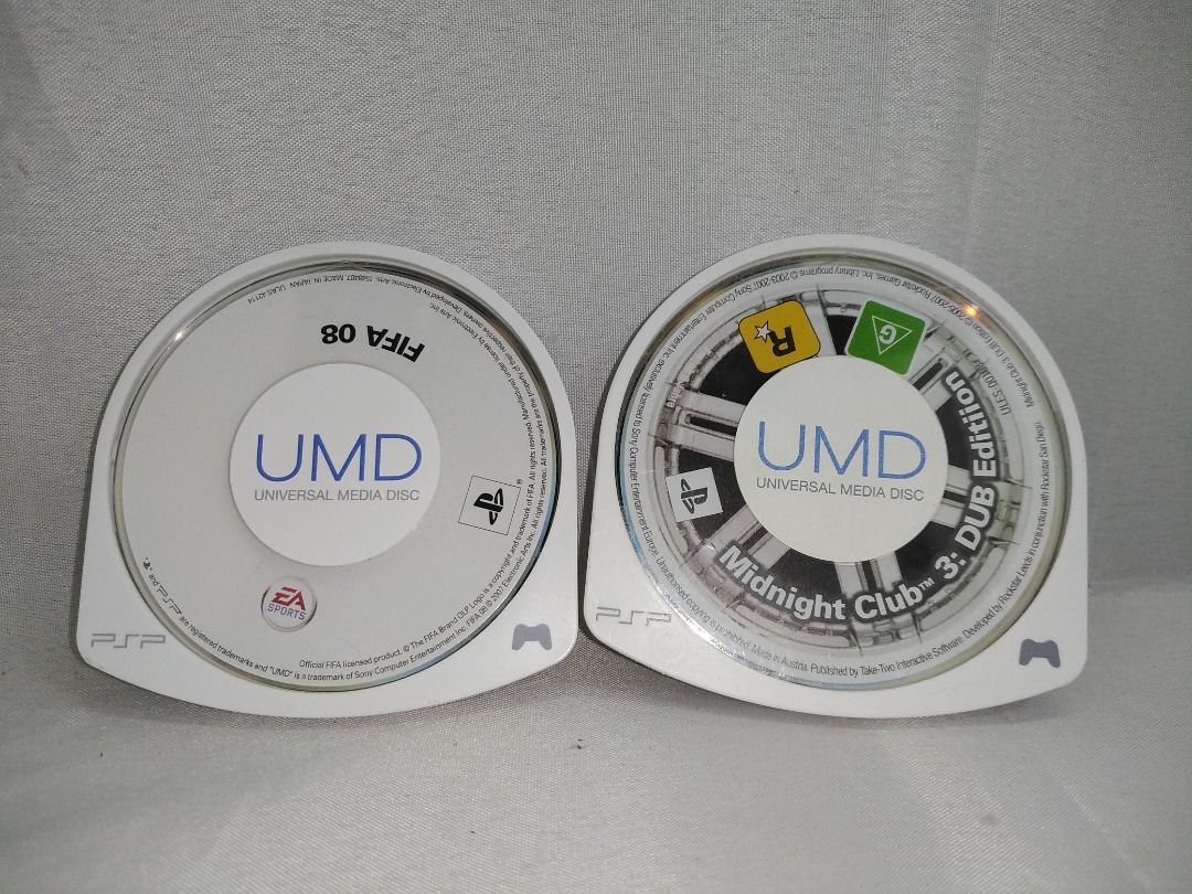 PSP UMD games Fifa 08 & Midnight club 3: dub edition @ 245 each, Video ...