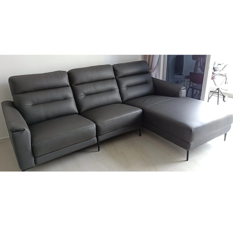PVC Leather Sofa L Shape Sofa 1Seater Stretch Sofa Free Assembly ...