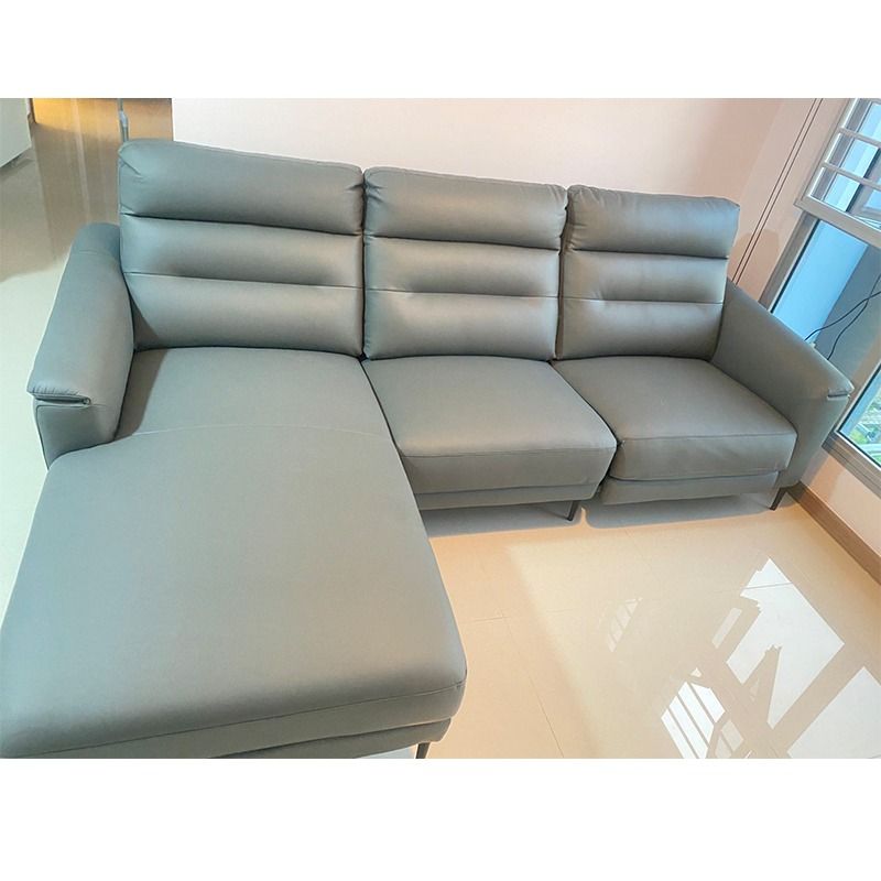 PVC Leather Sofa L Shape Sofa 1Seater Stretch Sofa Free Assembly ...