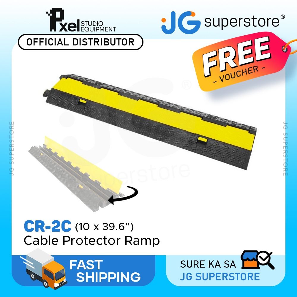 Pxel CR-2C Flip-Open Heavy Duty Cable Hose Rubber Protector Ramp (10 x ...