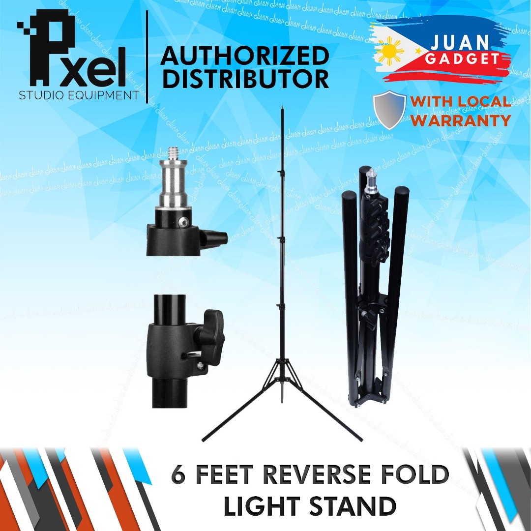 Pxel LS185RF 185cm 6 feet Reverse Fold Folding Light Stand for Photo ...