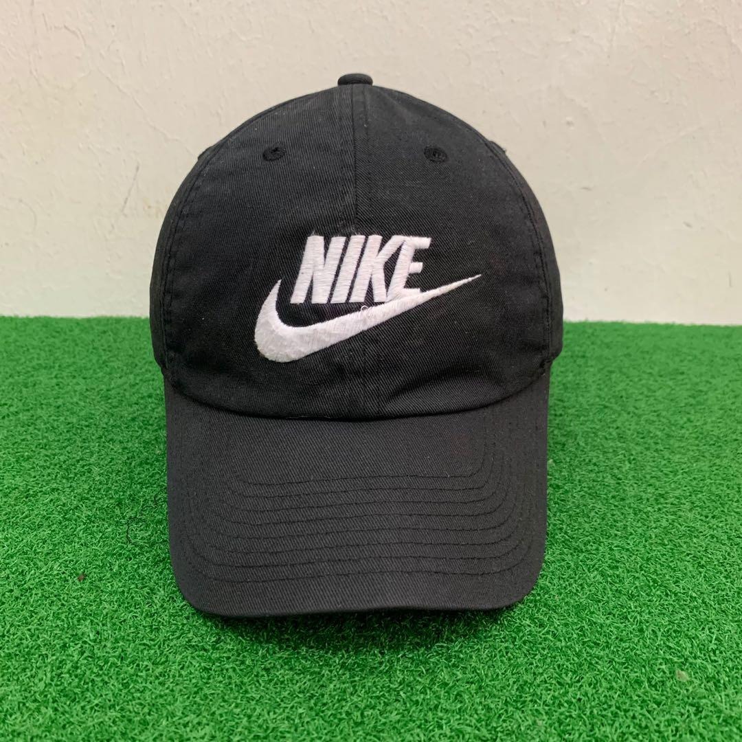 Rare NIKE Cap Topi Heritage 86 Big Logo Black Authentic Original, Men's ...