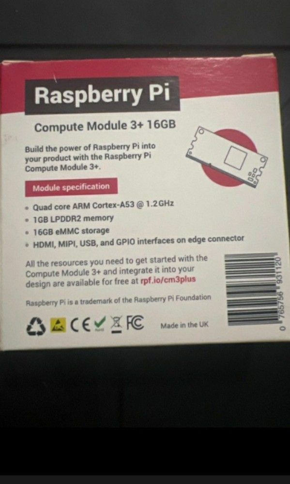 Raspberry Pi Compute Module 3+ 16GB eMMC, Computers & Tech, Desktops on Carousell