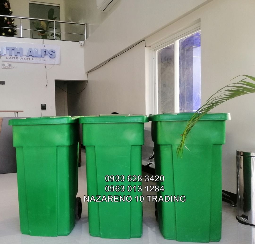 Rolling Wheeled Trash Bin 150 Liters 250 liters, Furniture & Home ...