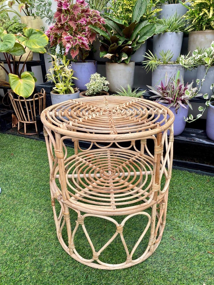 Round rattan center table on Carousell