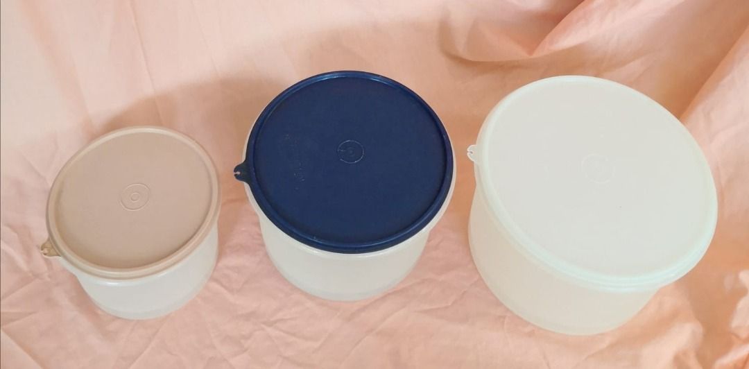 Round Tupperware Containers - 3-in-1, Furniture & Home Living ...