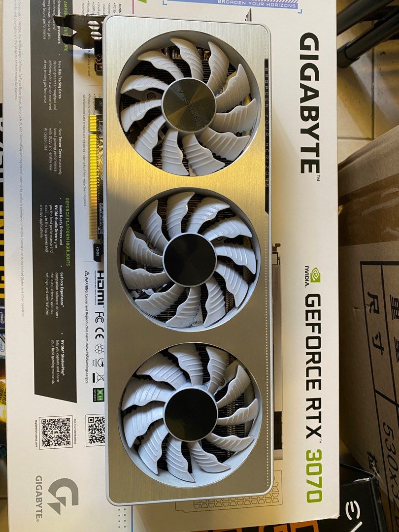 RTX 3070 - Gigabyte Vision White , nvidia rtx3070 gpu, Computers & Tech ...