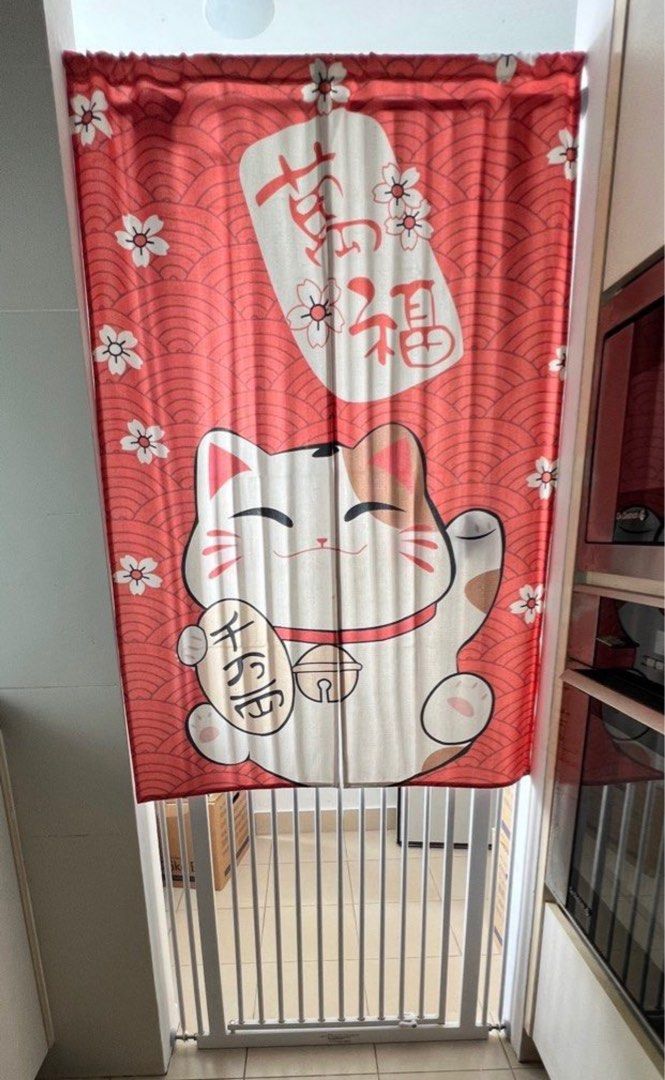 Safety Gate inclusive of curtain and rails, Furniture & Home Living ...