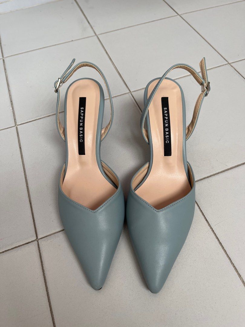SAPPUN Korea Stiletto Baby Blue Slingback Heels 7cm (Not in Production ...