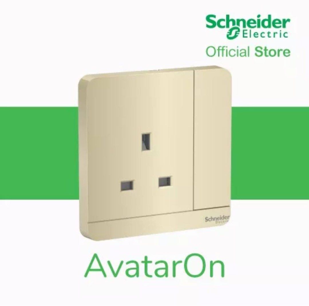 Schneider Avataron Single Socket (Wine Gold), TV & Home Appliances ...