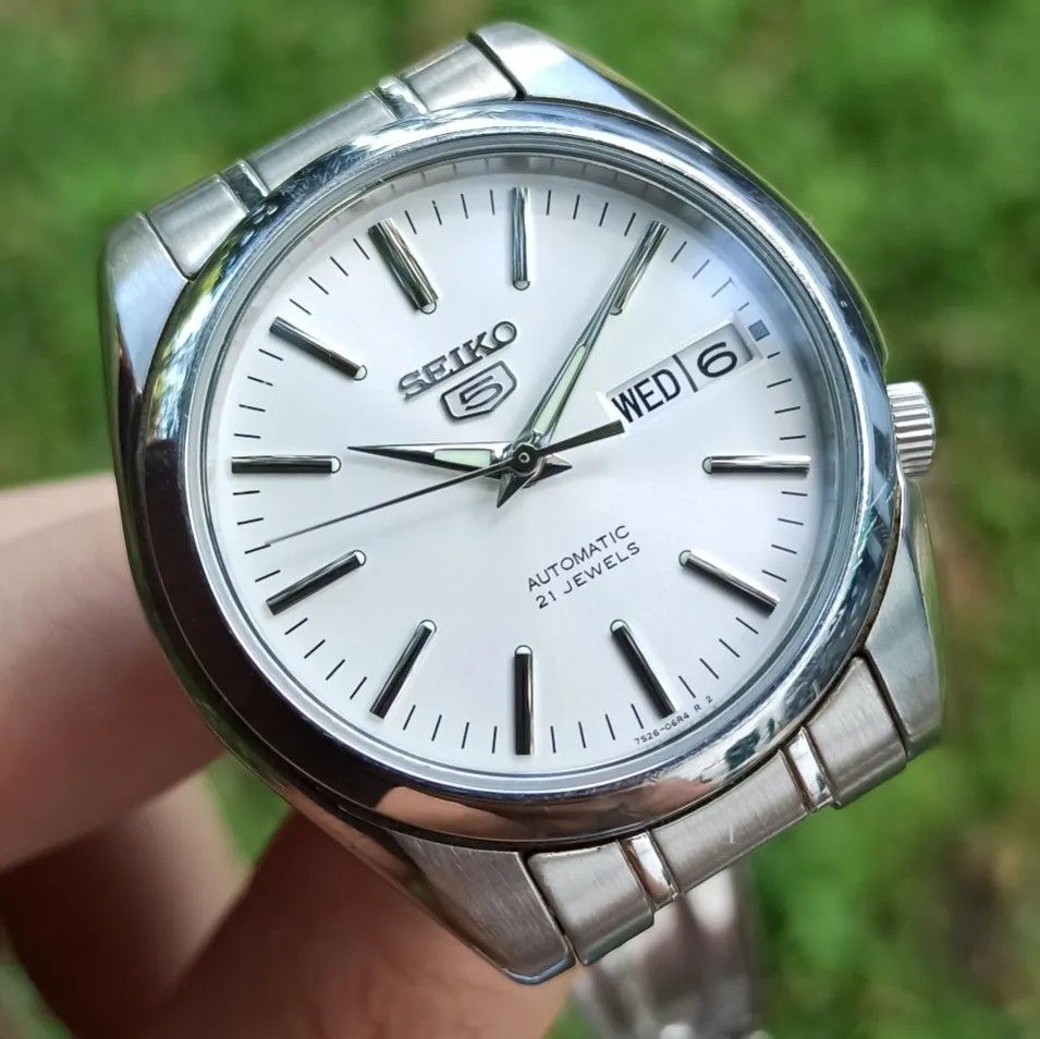 Seiko 5 - SNKL41 / SNKL41K1 White - Dress Watch, Men's Fashion, Watches ...
