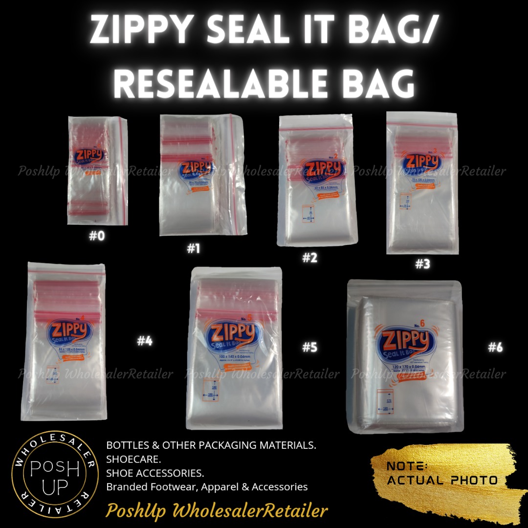 Self Seal Zip Bag / Resealable Bag / Resealable Plastic - PoshUp ...