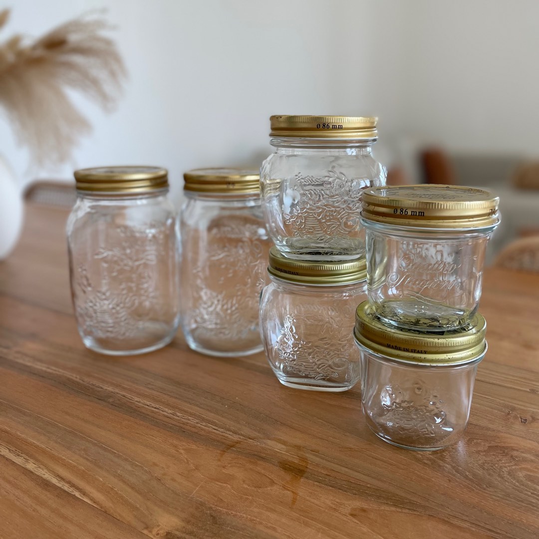 Set of 6 Glass Jars, Furniture & Home Living, Kitchenware & Tableware ...