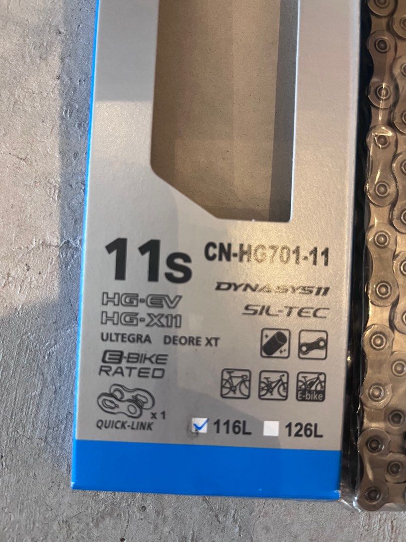 Shimano 11 speed Ultegra XT chain HG701, Sports Equipment, Bicycles ...