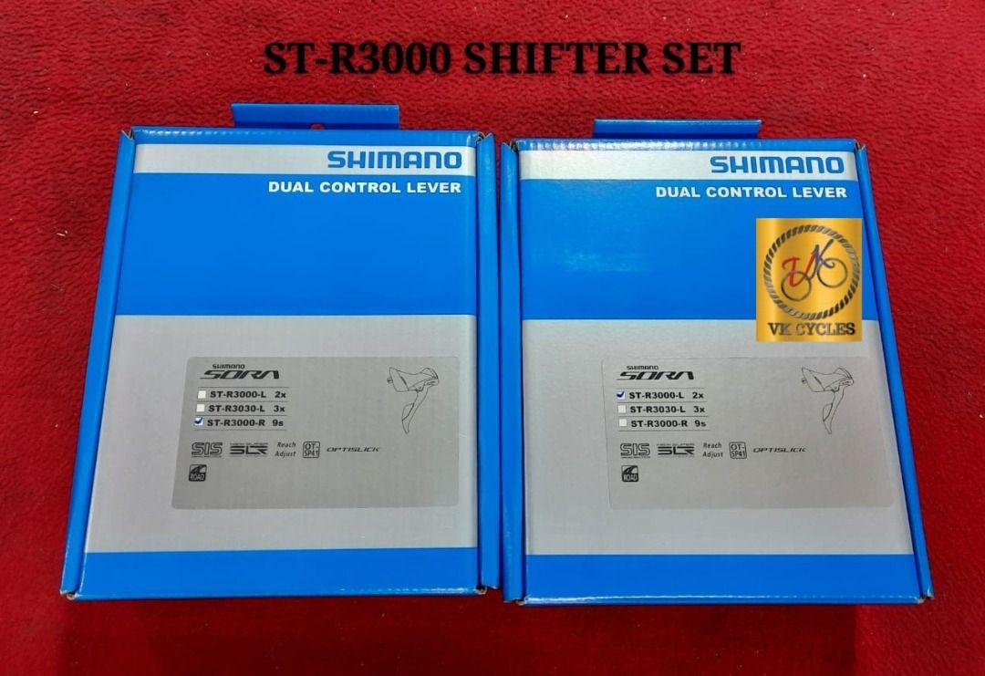 SHIMANO SORA ST-R3000 SHIFTER Set 2x9 Speed R3000 Shifter set Dual ...