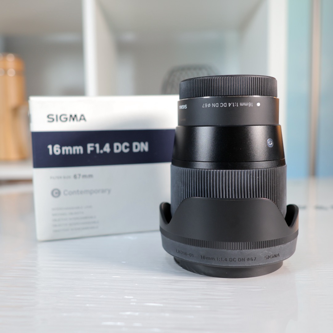 Sigma 16mm f/1.4 DC DN (Canon EF-M) (FREE ND Filter), Photography, Lens & Kits on Carousell