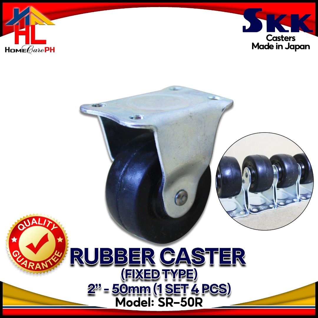 SKK Rubber Wheel Caster (Fixed Type), Commercial & Industrial ...