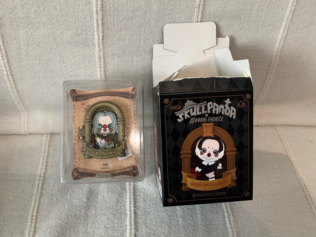 SKULLPANDA X The Addams Family Popmart Pins: Grandma, Hobbies & Toys ...