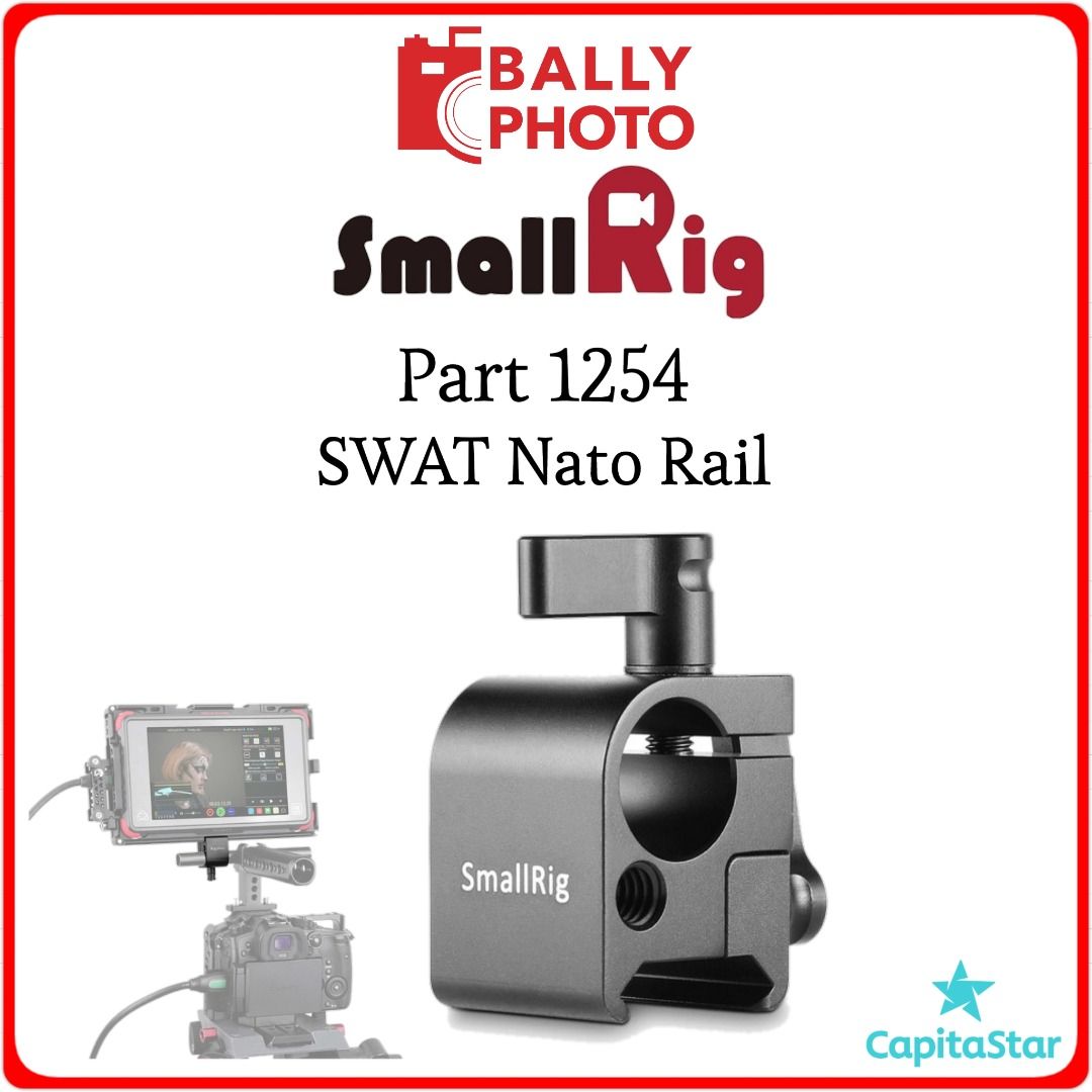 SmallRig SWAT NATO Rail with 15mm Rod Clamp (Parallel), Photography ...