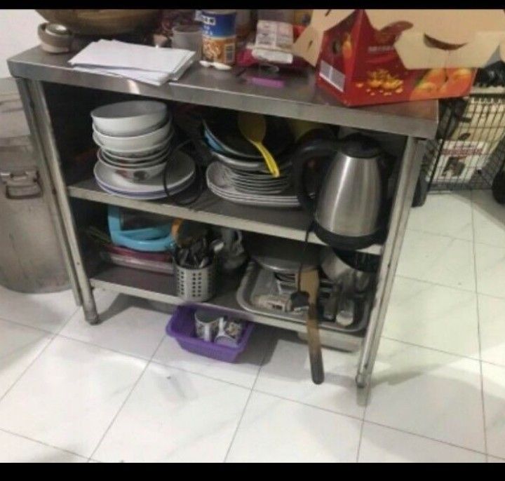 Solid Hawker stainless steel big table, Furniture & Home Living ...