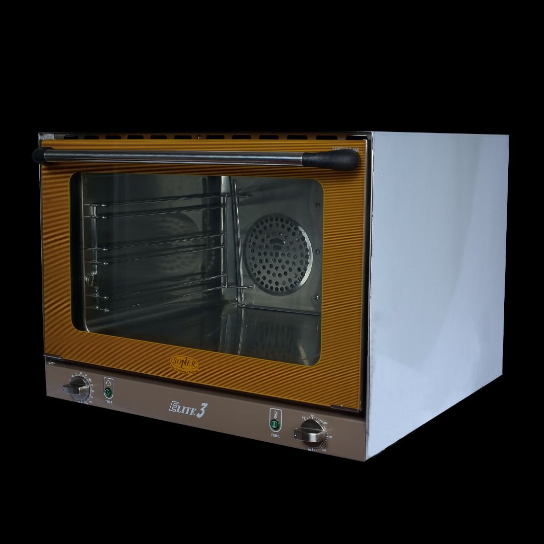 SONER Convection Oven Elite 3 (2500W) Stainless Steel Chamber Double Turbo Fan Even Bake Cookies ...