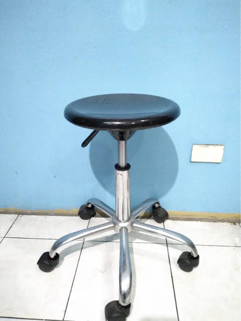 Stools with wheels and adjustable height, Furniture & Home Living, Office Furniture & Fixtures ...