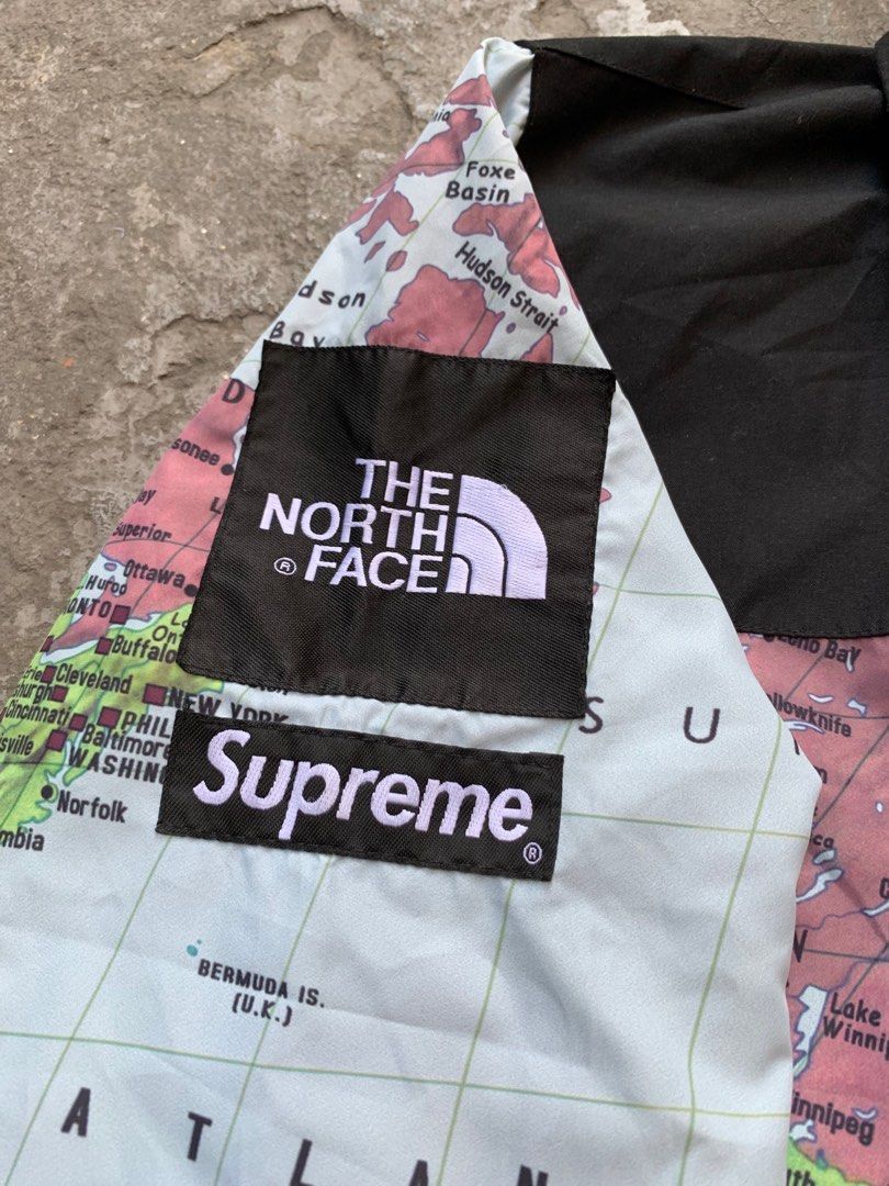 Supreme x TNF The North Face Expedition Atlas Map Jacket, Men's Fashion ...