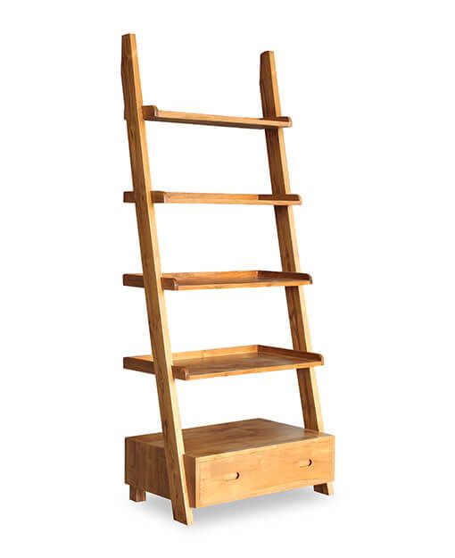 FAST DEAL! TEAK Wood Ladder Display Shelf W/Drawer , Furniture & Home ...