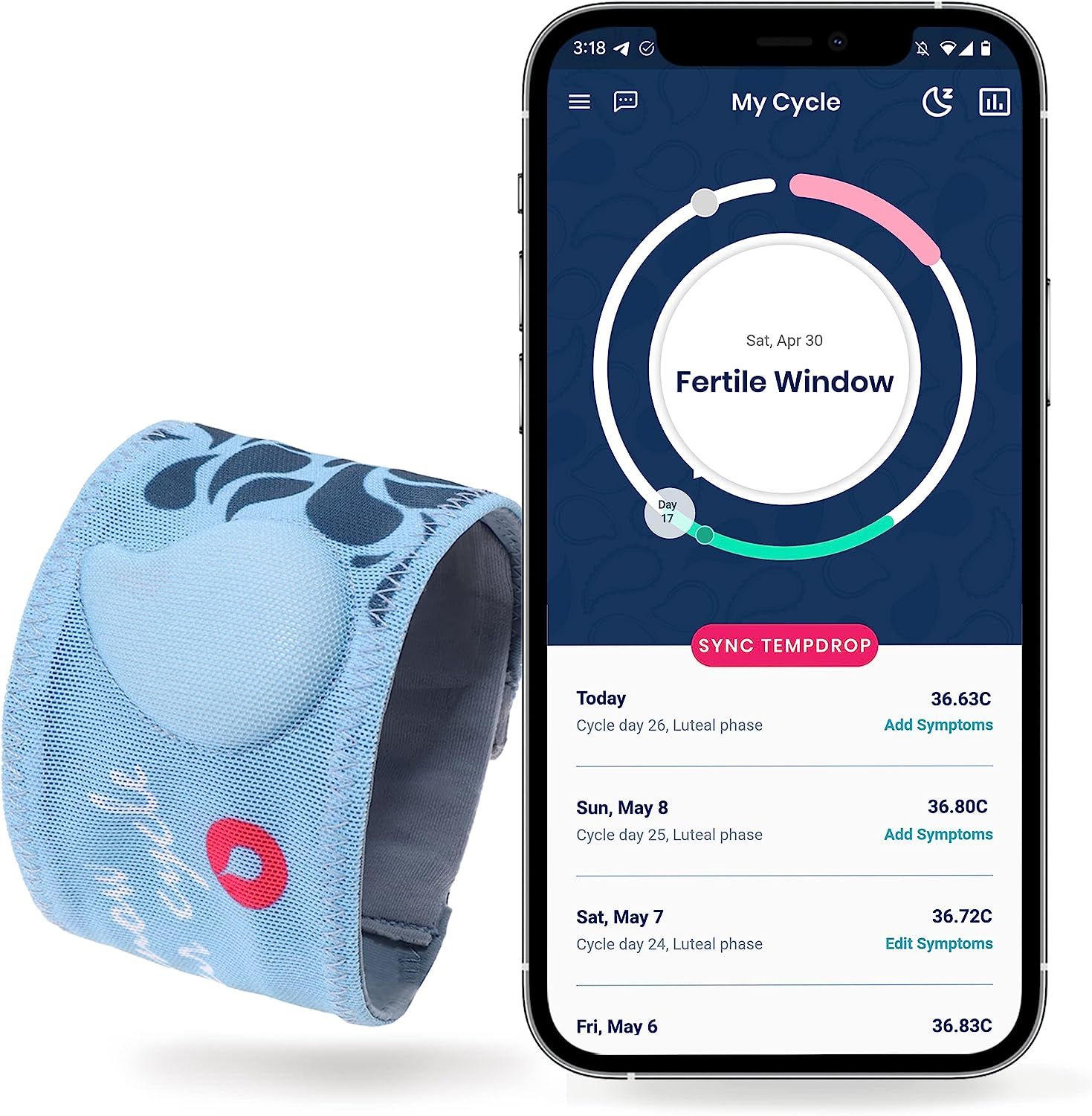 Tempdrop, Fertility Tracker, Smart Thermometer, Basal Body Temperature ...