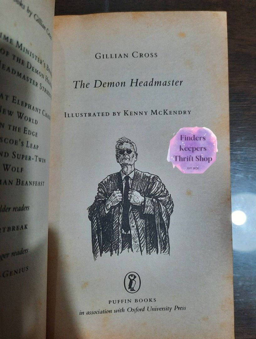 The Demon Headmaster - GILLIAN CROSS, Hobbies & Toys, Books & Magazines ...