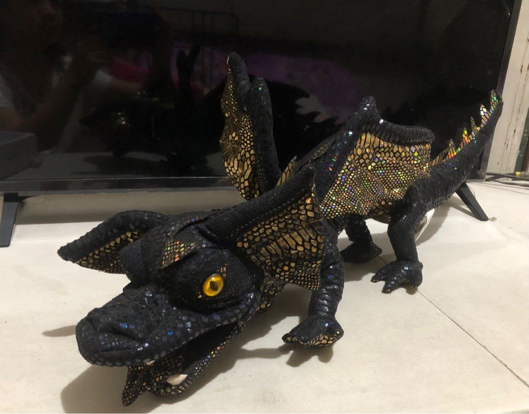 The Puppet Company 28” Black and Shiny Dragon Hand Puppet on Carousell