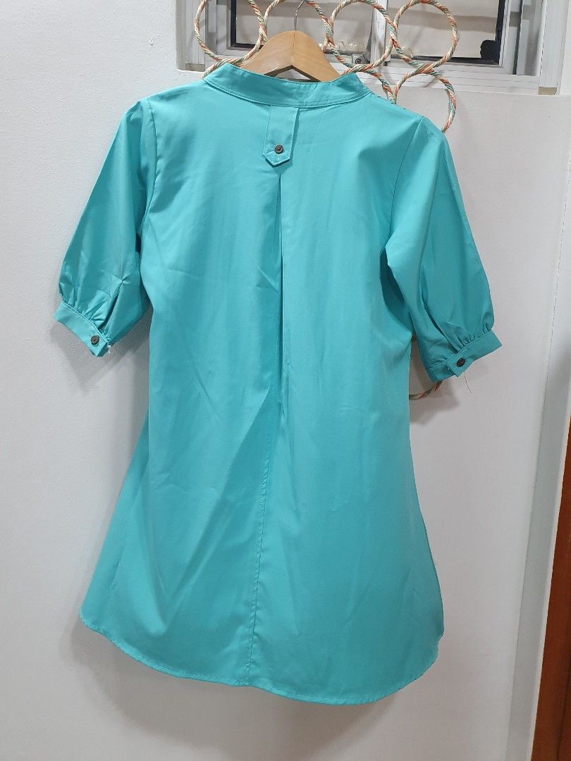 Tiffany Blue Top/ Dress, Women's Fashion, Tops, Blouses on Carousell