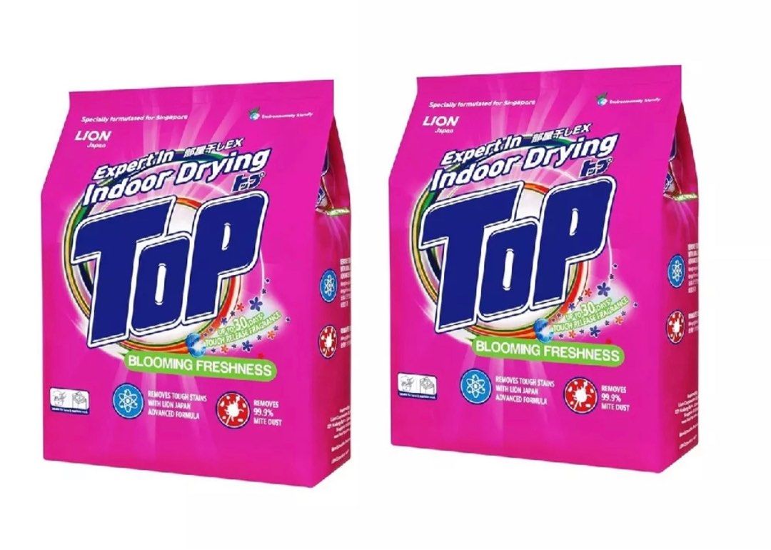 Top Detergent Powder 2.1kg Pink Blooming Freshness Washing machine soap ...