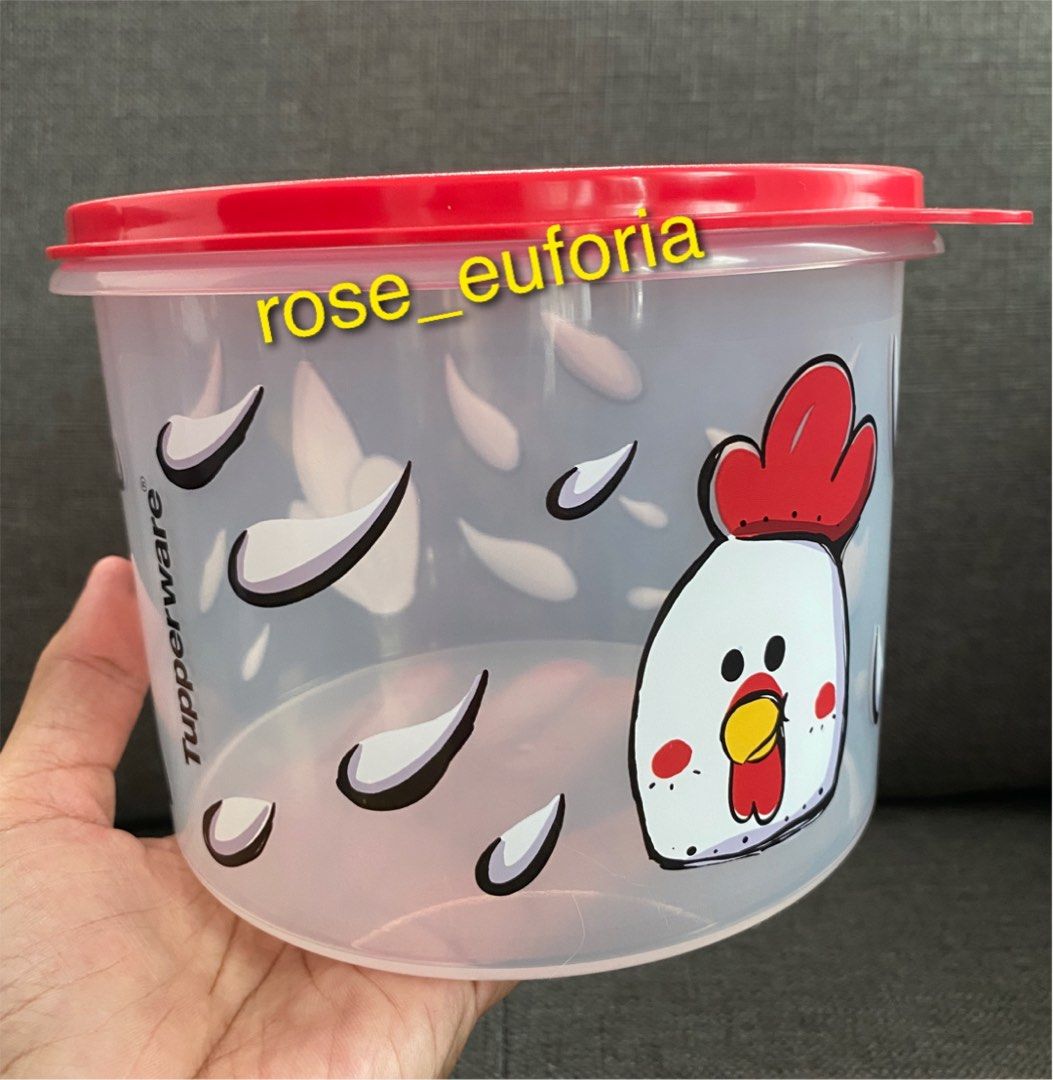 Tupperware Bessie the Chicken Fab Farm Tower Canister Gift Set Round Canister 1 unit 1.7L new ...
