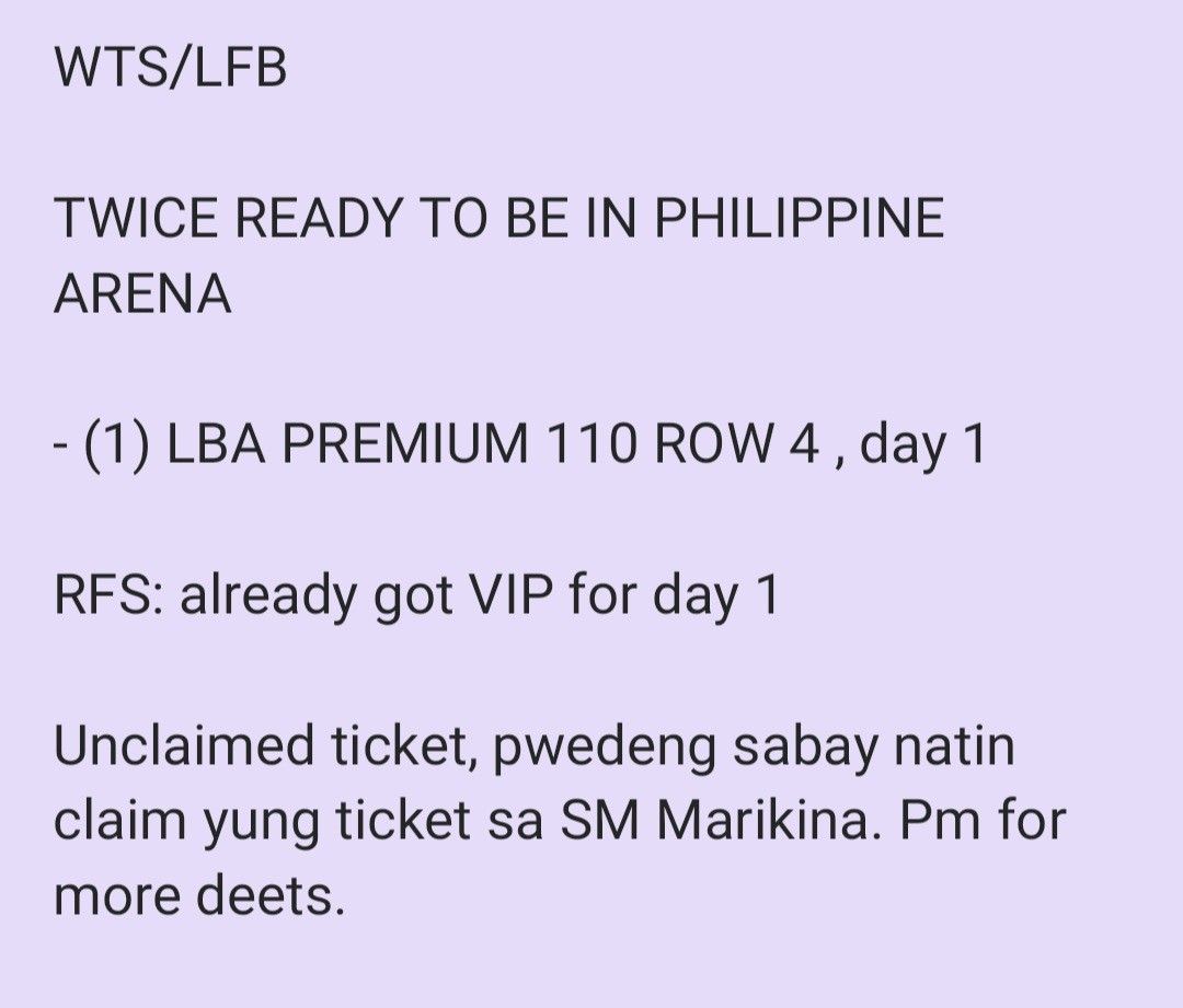 Twice Ready to Be in Philippine Arena, Tickets & Vouchers, Event ...