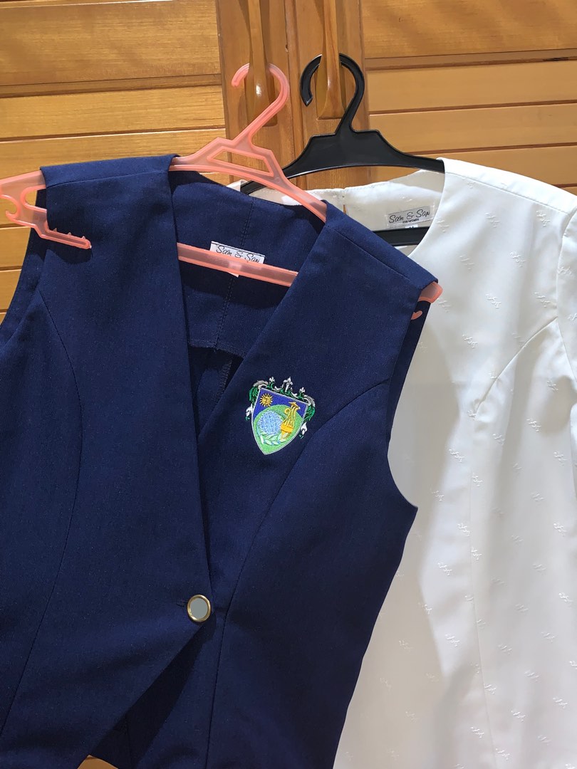 UST CTHM TYPE A UNIFORM (BLOUSE AND VEST), Women's Fashion, Tops ...