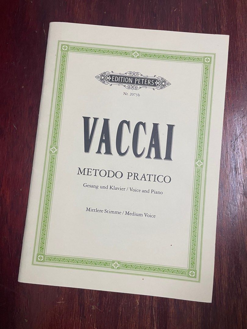 Vaccai Metodo Practico, 興趣及遊戲, 音樂、樂器 & 配件, 音樂與媒體 - 樂譜 - Carousell