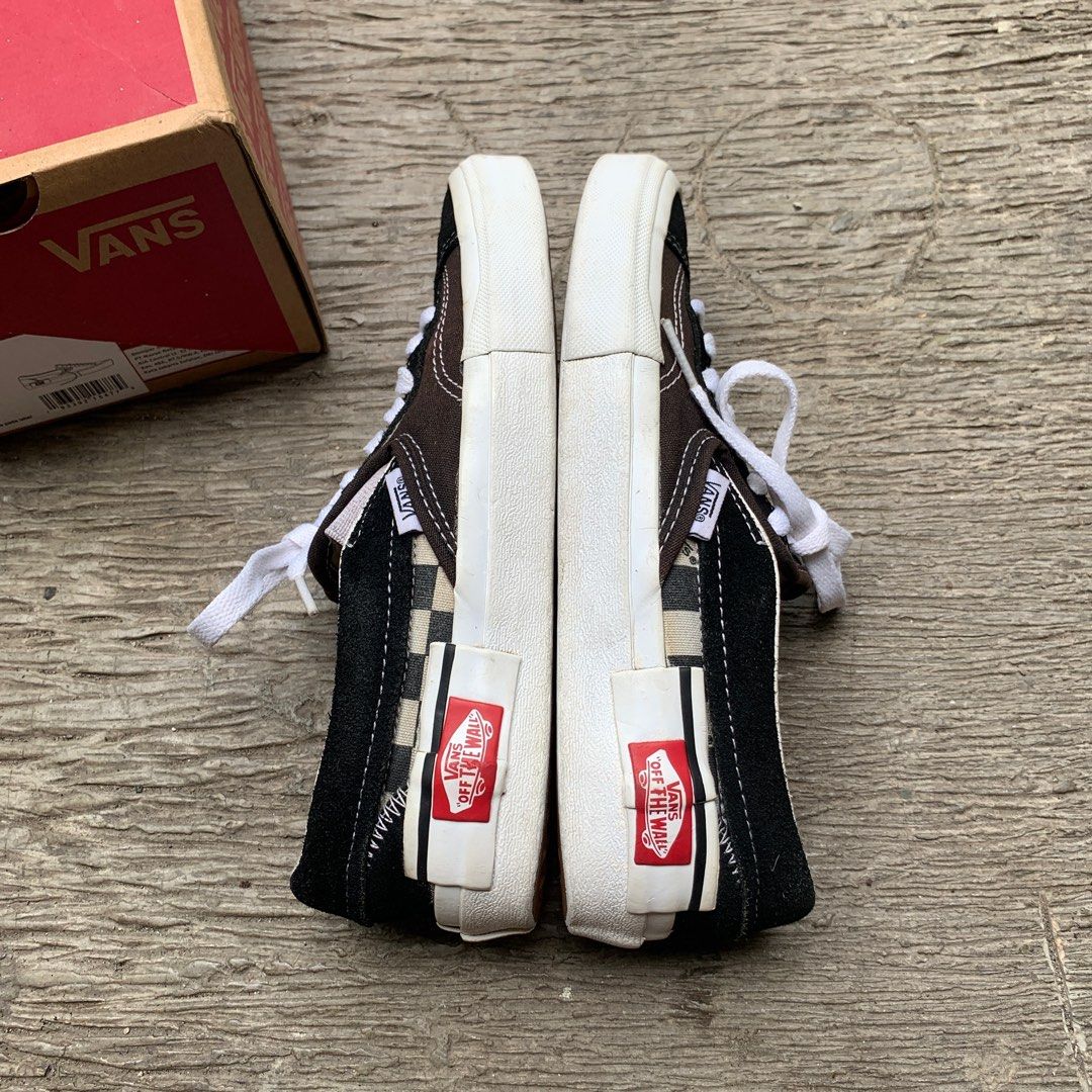 Vans cut and paste slip on, Fesyen Wanita, Sepatu di Carousell