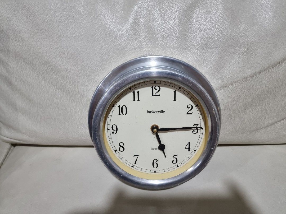 Vintage Baskerville Oxford Wall Clock, Furniture & Home Living, Home ...