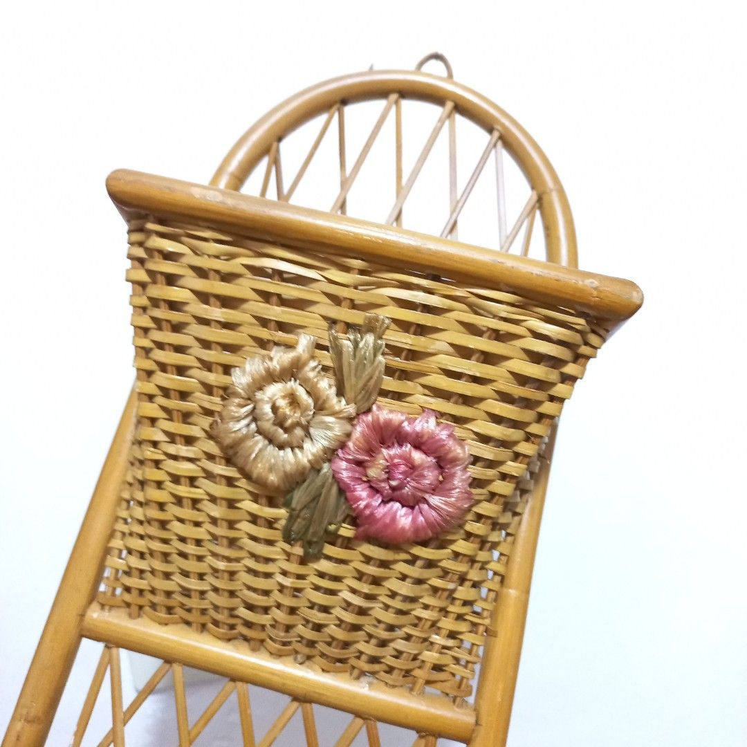 Vintage rattan letter rack holder organizer, Hobbies & Toys ...