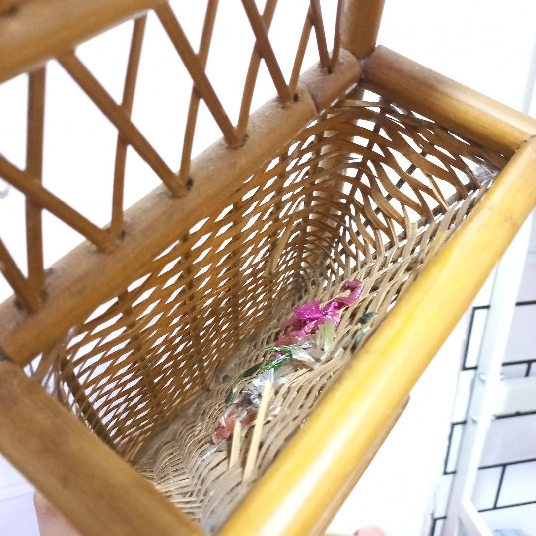 Vintage rattan letter rack holder organizer, Hobbies & Toys ...