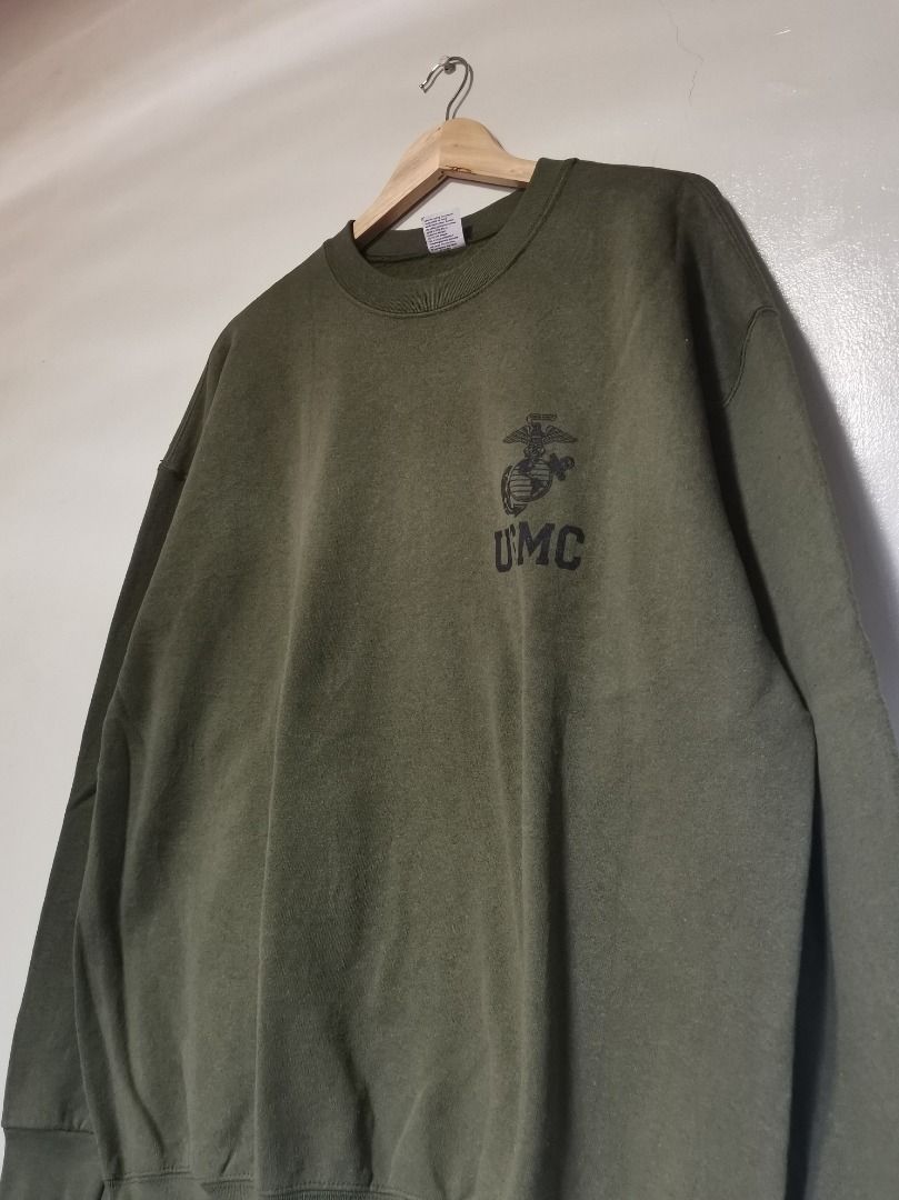 Vintage US Marine Corps USMC olive green sweater, Men's Fashion, Coats ...