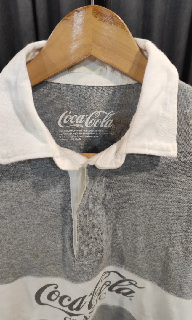 Vtg Coca-cola Coke Rugby Polos Shirt, Men's Fashion, Tops & Sets ...