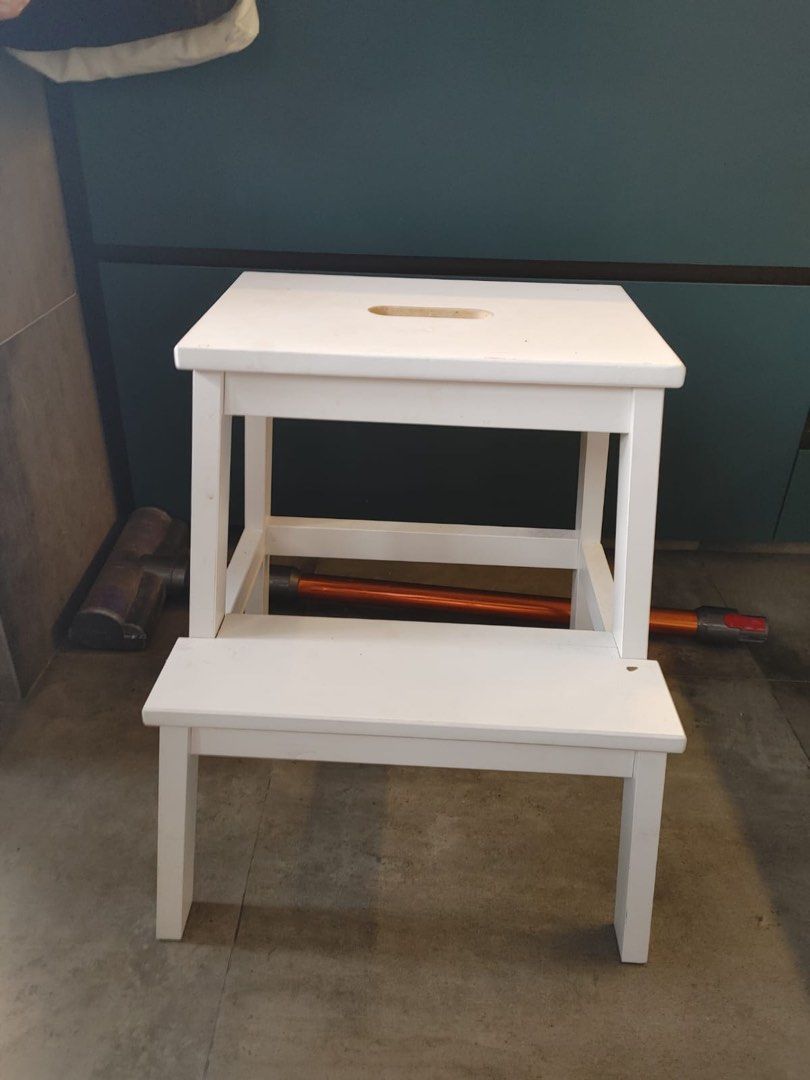 White Mini Step Ladder Furniture And Home Living Home Improvement And Organisation Ladders