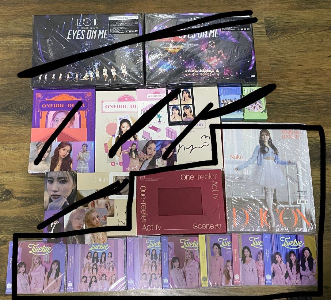 WTS IZ*ONE IZONE Clearance album unsealed eyes on me dvd bluray japan Oneiric diary onereeler ...