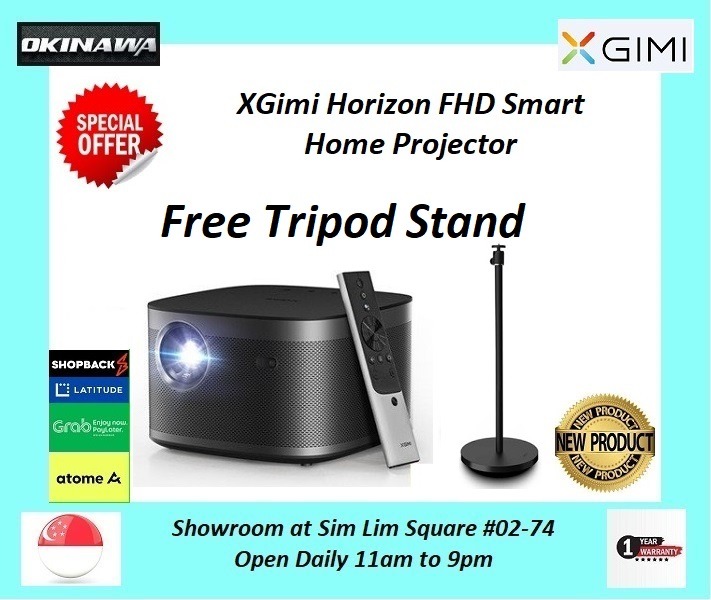 XGimi Horizon FHD Android Tv Smart 1800 Ansi Lumen Projector with Free ...