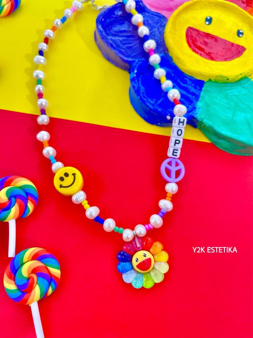 Y2K BTS Jhope Hope World Theme with Original Freshwater Pearl Necklace ...