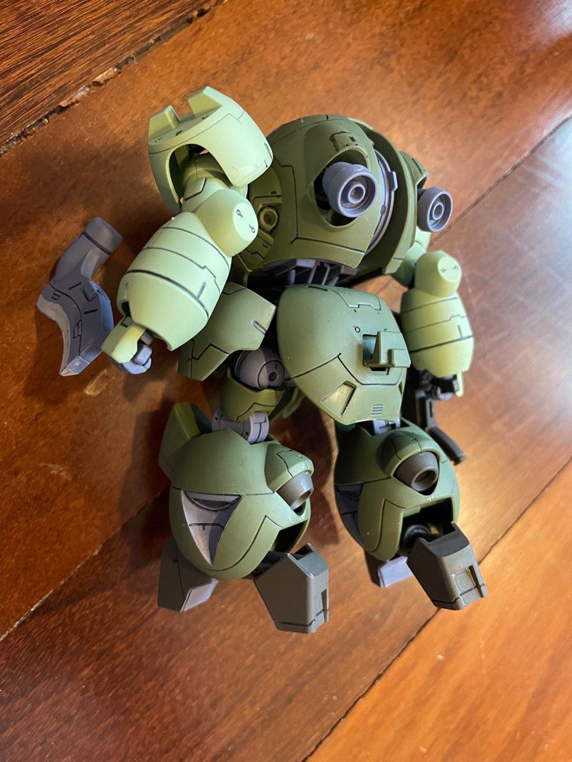 Assembled 1/100 gundam gusion and 1/144 hgibo man rodi with ground legs ...
