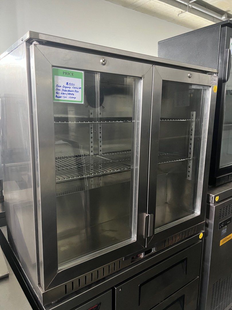 2 Doors Bar Chiller/ Glass Door Counter Chiller/ Display Counter ...