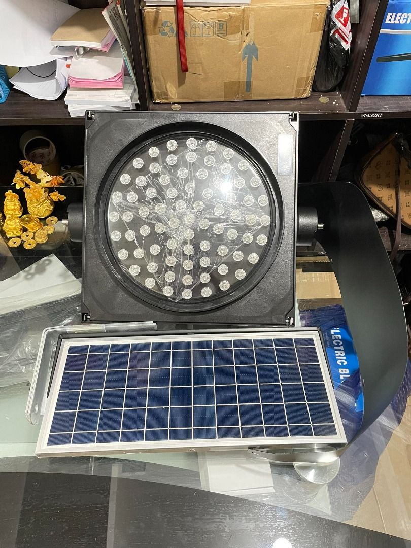 300mm security led traffic solar powered blinker traffic signal light ...